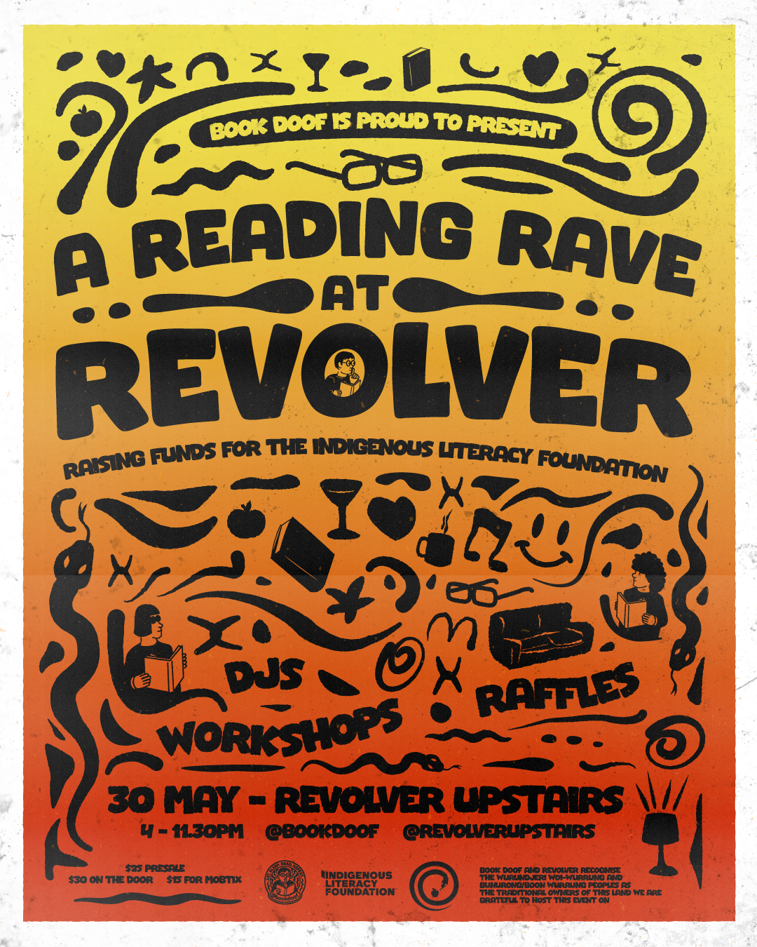 Book Doof — A Reading Rave at Revolver City of Stonnington